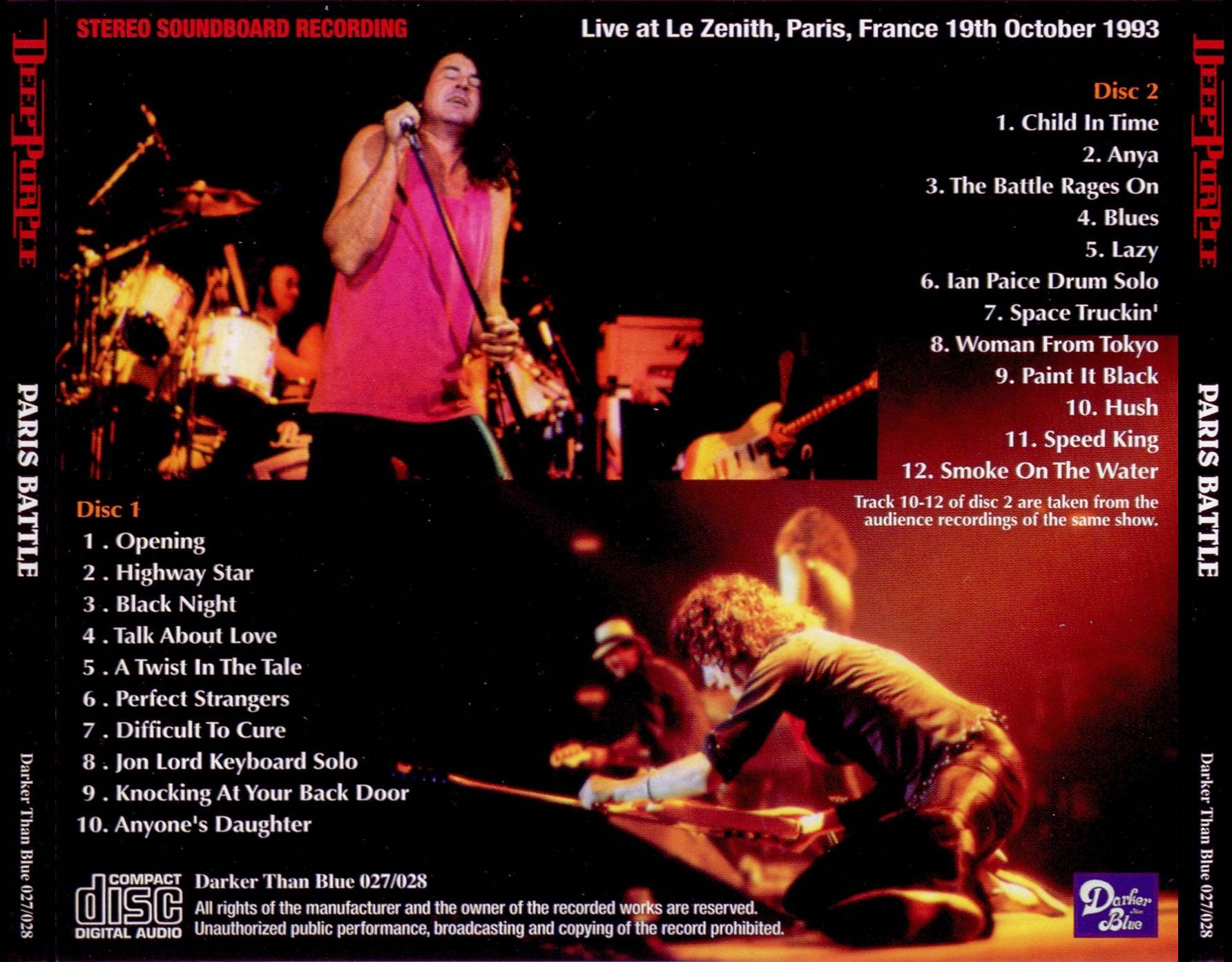 Deep Purple Paris Battle [ak fra] | CD Covers | Cover Century | Over 1. ...